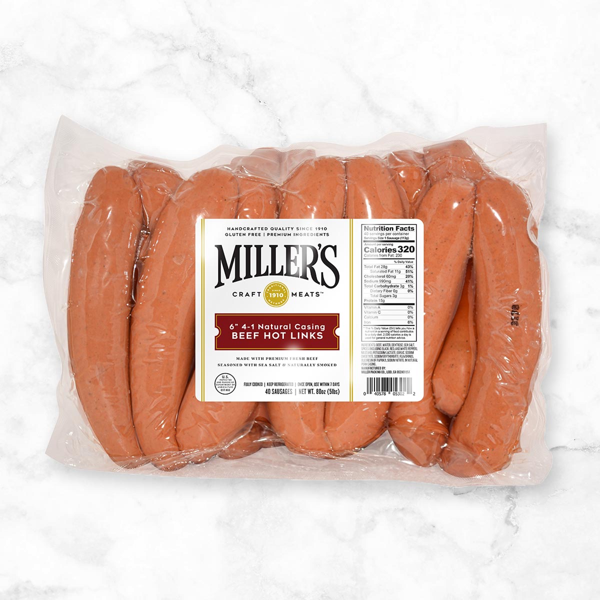 Beef Hot Links – Miller's Craft Meats